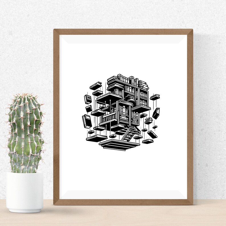 Mystical Libraries SVG Bundle, Fantasy Clipart, Hand Drawn Library ...