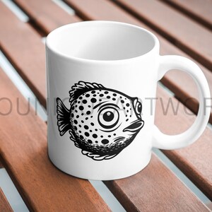 Pufferfish SVG Bundle, PNG, Cute Fish Clipart, Hand Drawn Fishing ...