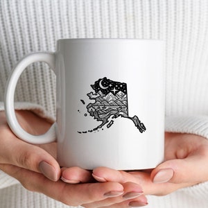 Alaska SVG Bundle, Alaska State Clipart, Hand Drawn Nature Theme Vector ...