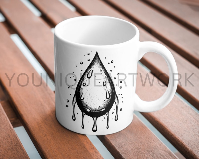 Raindrop SVG Bundle, PNG, Water Drop Clipart, Hand Drawn Rain Drop ...