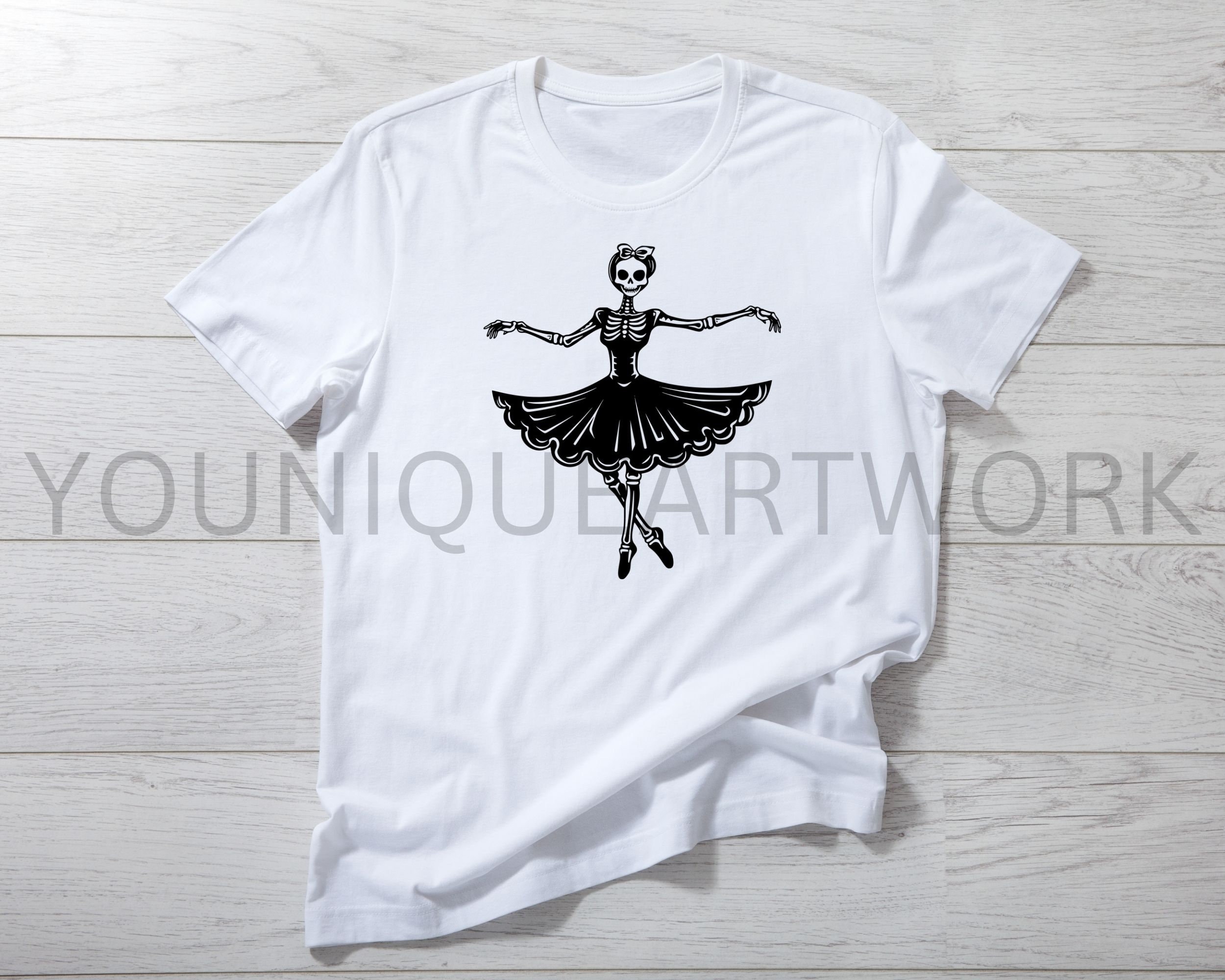 Ballerina SVG Bundle, PNG, Ballet Dancer Skeleton Clipart, Hand Drawn ...