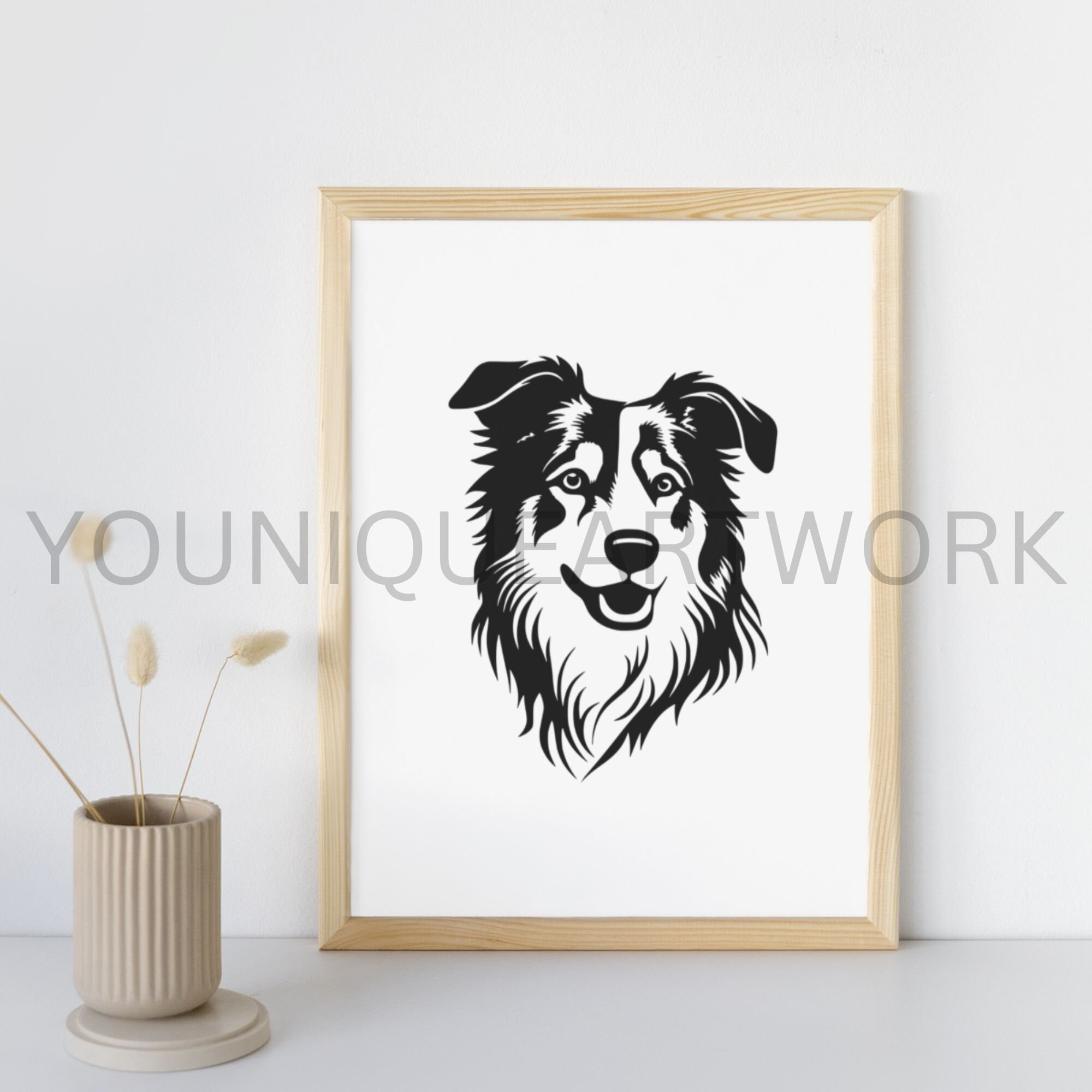 Australian Shepherd SVG Bundle PNG Dogs Clipart Hand Drawn - Etsy