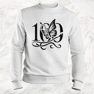 Number 100 SVG Bundle, 100th Birthday Clipart, Hand Drawn Hundred ...