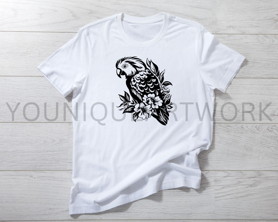 Cockatoo SVG Bundle, PNG, Tropical Bird Clipart, Hand Drawn Exotic ...