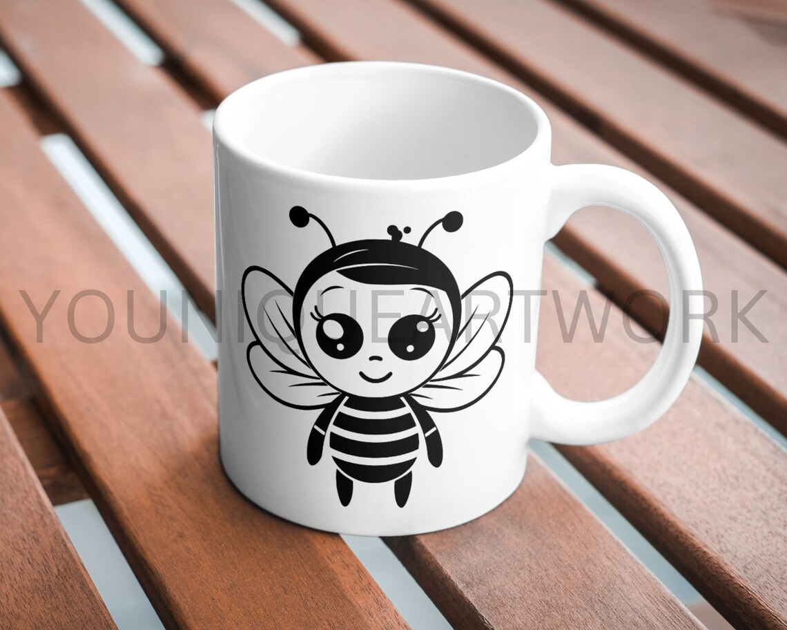 Cute Bee SVG Bundle PNG Bee Clipart Hand Drawn Bees Vector - Etsy