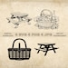 Picnic Table SVG Bundle, PNG, Picnic Basket Clipart, Hand Drawn Picnic ...