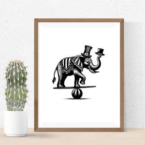 Elephant Circus SVG Bundle, PNG, Cute Elephants Clipart, Hand Drawn ...