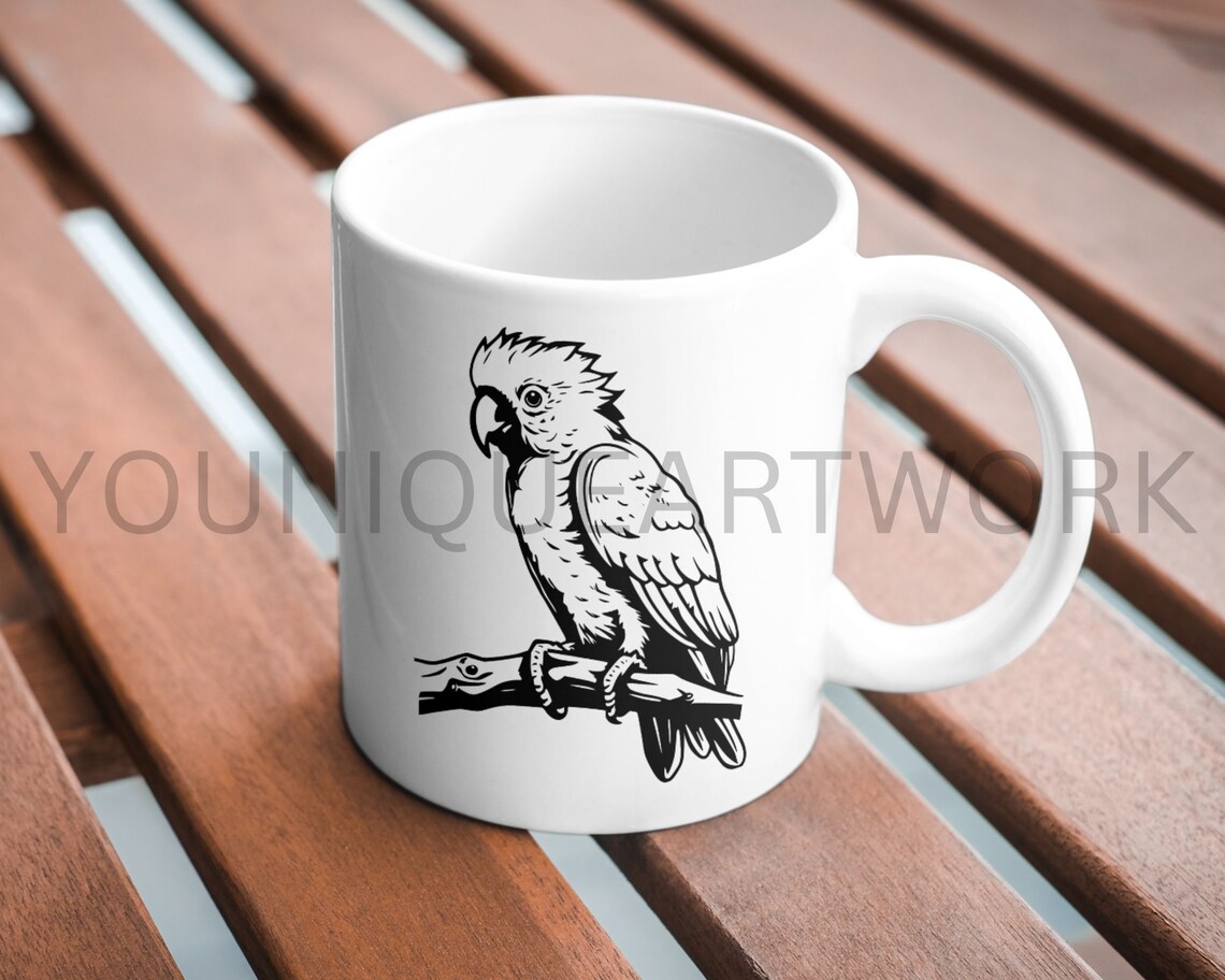 Cockatoo SVG Bundle PNG Tropical Bird Clipart Hand Drawn - Etsy