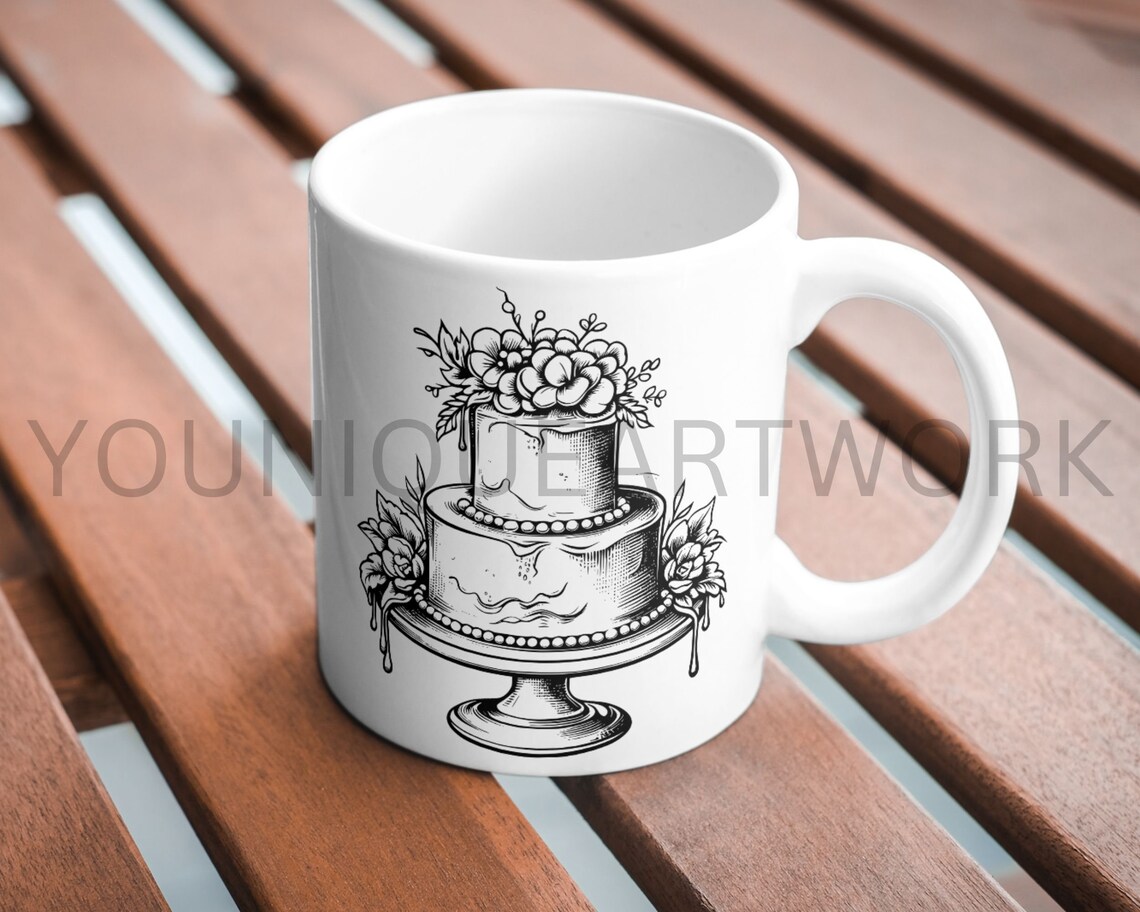 Cake SVG Bundle PNG Birthday Cake Clipart Hand Drawn Cakes - Etsy