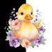 Cute Baby Duck Clipart, Watercolor Little Ducks PNG Files, Animals Clip ...