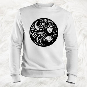 Lilith SVG Bundle, Wiccan Clipart, Hand Drawn Crescent Moon Witchy ...