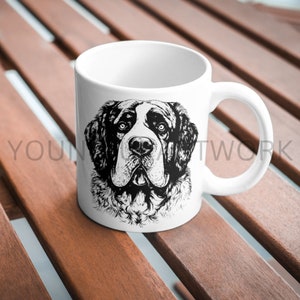 St. Bernard SVG Bundle, PNG, Saint Bernard Clipart, Hand Drawn Dog ...