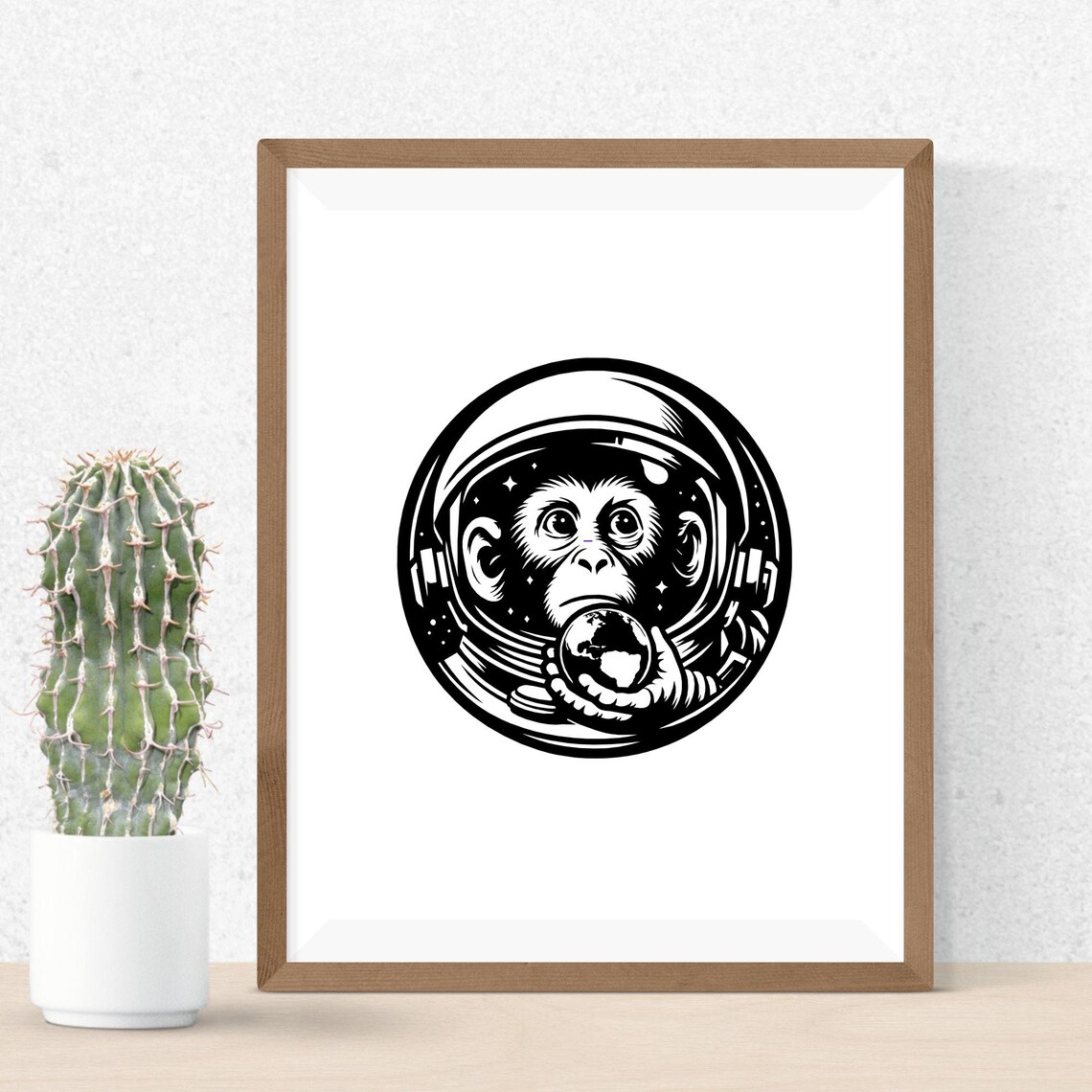 Celestial Monkey SVG Bundle, Fantasy Clipart, Hand Drawn Monkey Lover ...