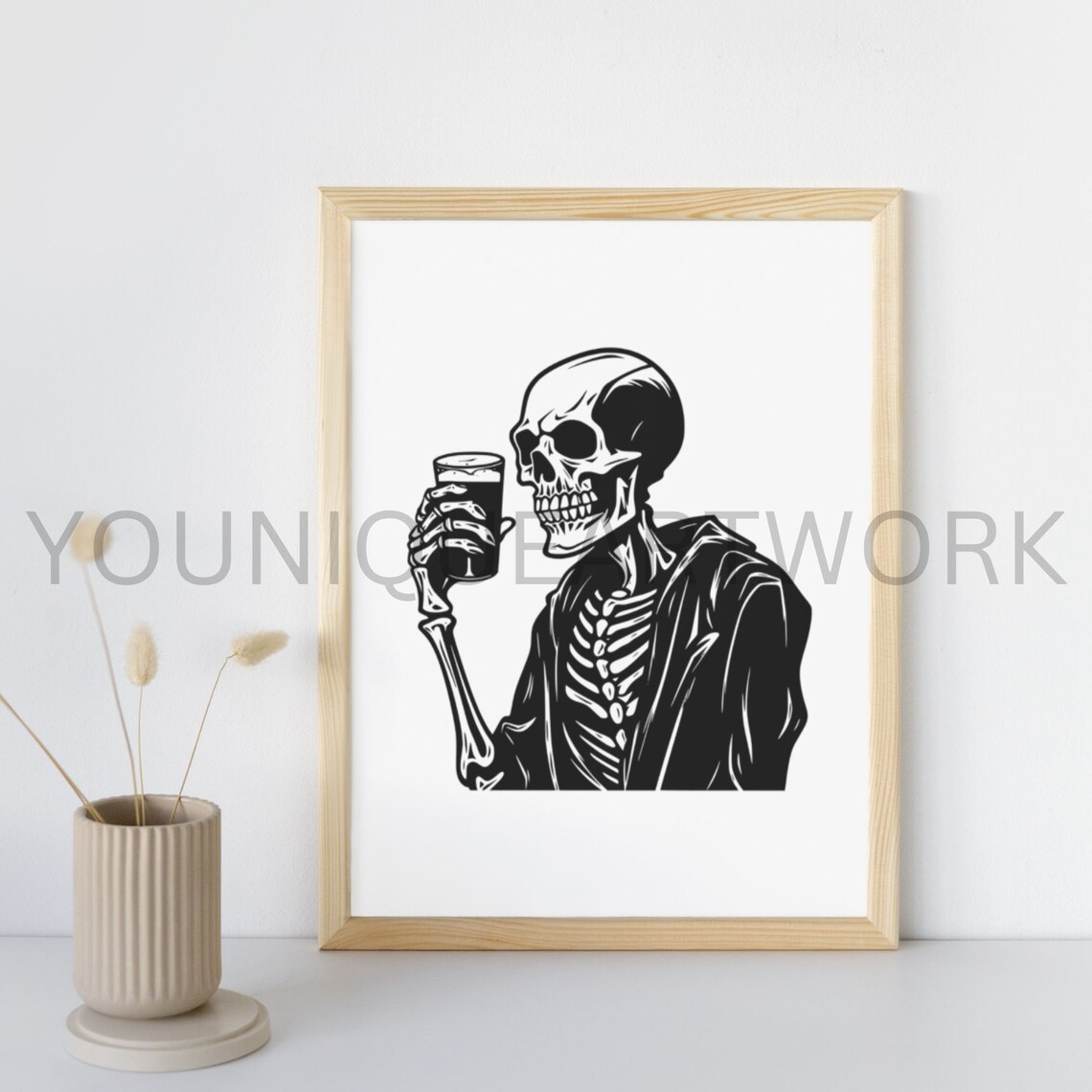 Skeleton Drinking SVG Bundle, PNG, Funny Skeletons Clipart, Hand Drawn ...