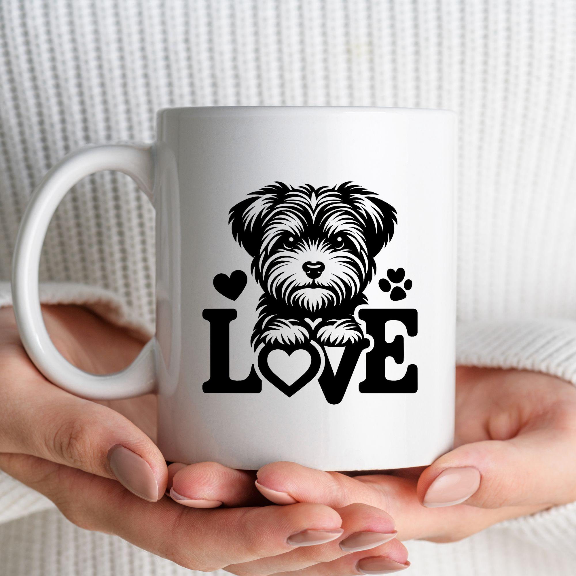 Morkie SVG Bundle, Morkie Clipart, Hand Drawn Cute Dog Theme Vector ...