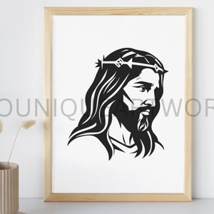 Cool Jesus SVG Bundle, PNG, Funny Jesus Clipart, Hand Drawn Jesus Peace ...