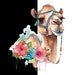 Cute Camel Clipart, Watercolor Camels PNG Files, Flowers and Animal ...