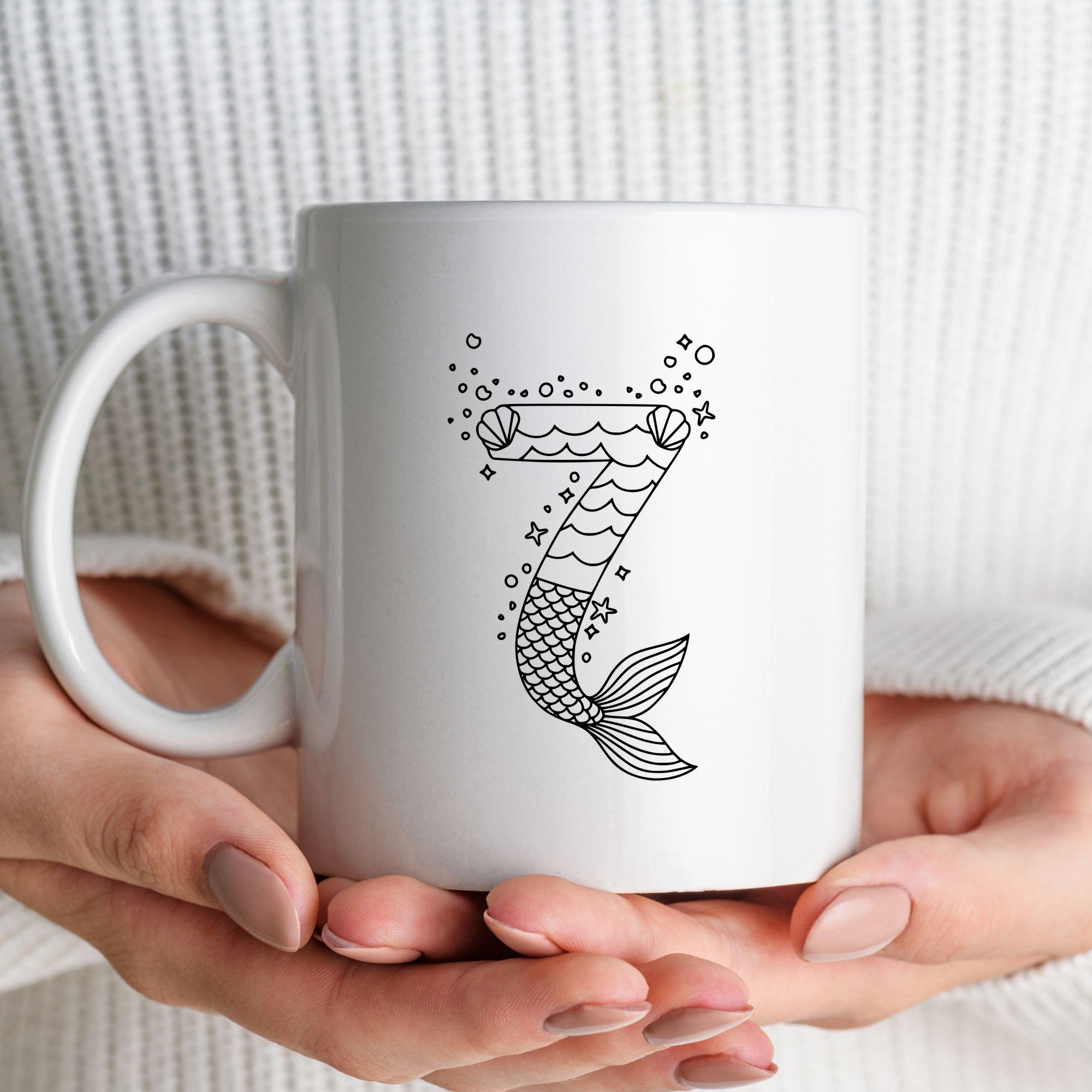 Mermaid 7th Birthday SVG PNG Files for Shirts & Crafts, Underwater ...