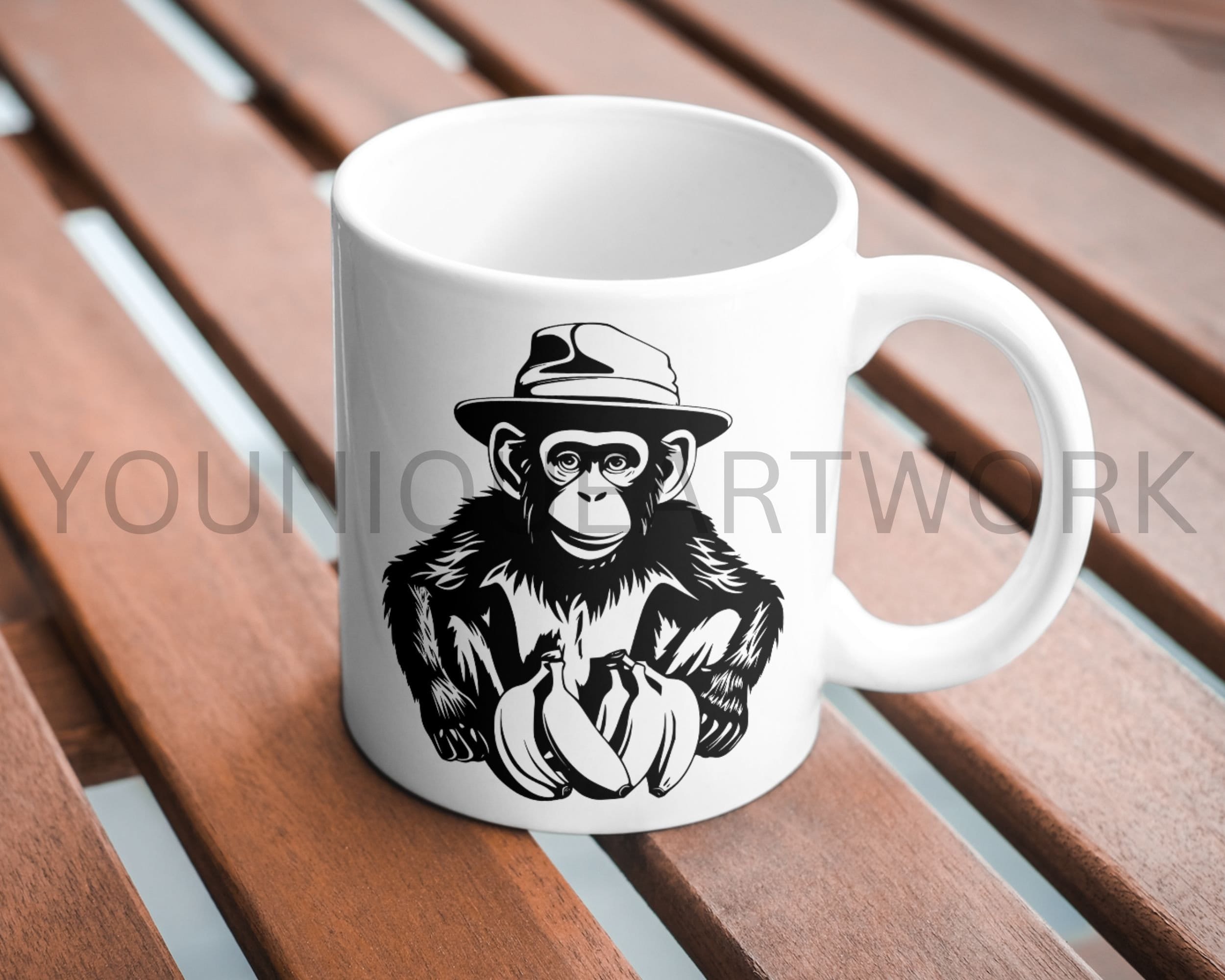 Monkey SVG Bundle PNG Funny Monkey Clipart Hand Drawn Cool - Etsy