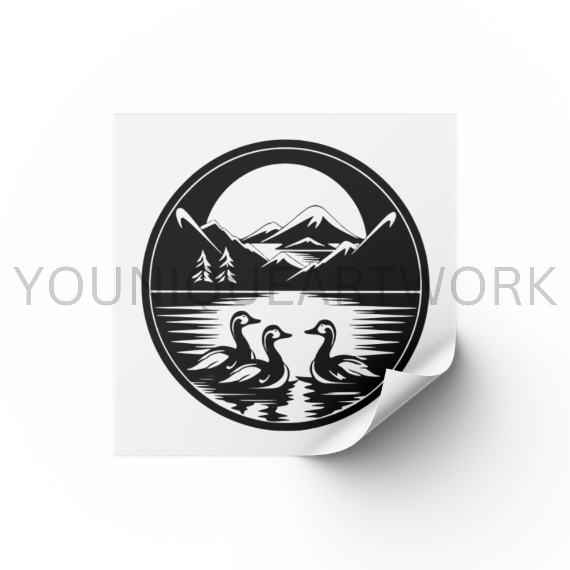 Duck With Flower SVG Bundle, PNG, Duck Scene Clipart, Hand Drawn Ducks ...