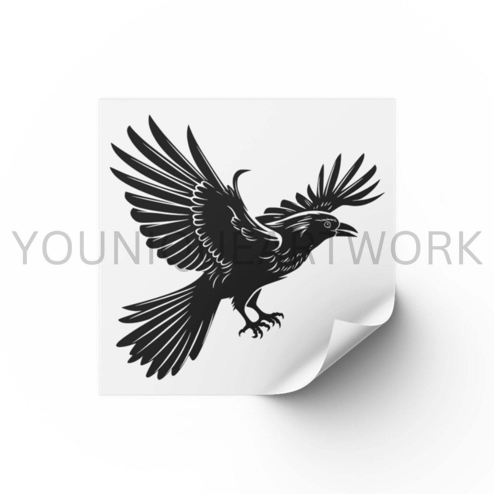 Raven SVG Bundle PNG Crows Clipart Hand Drawn Raven Vector - Etsy