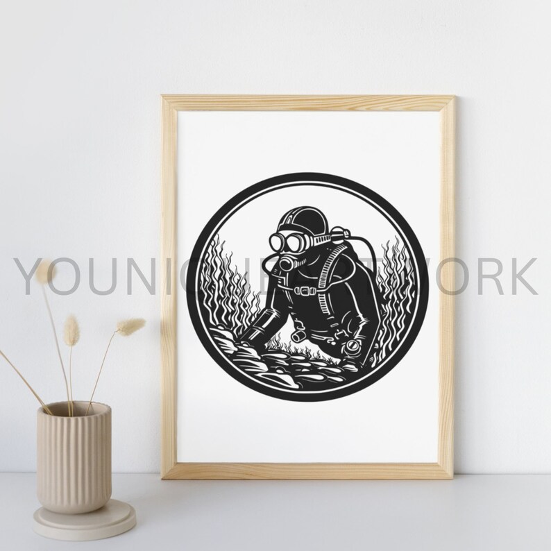 Scuba Diving SVG Bundle, PNG, Scuba Diver Clipart, Hand Drawn Under the ...