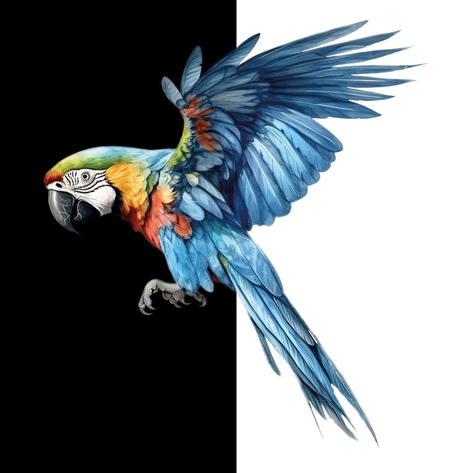 Floral Macaw Clipart, Macaw PNG Files for Sublimation, Tropical Bird ...