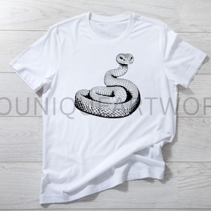 Rattlesnake SVG Bundle, PNG, Snake Clipart, Hand Drawn Snakes Vector ...