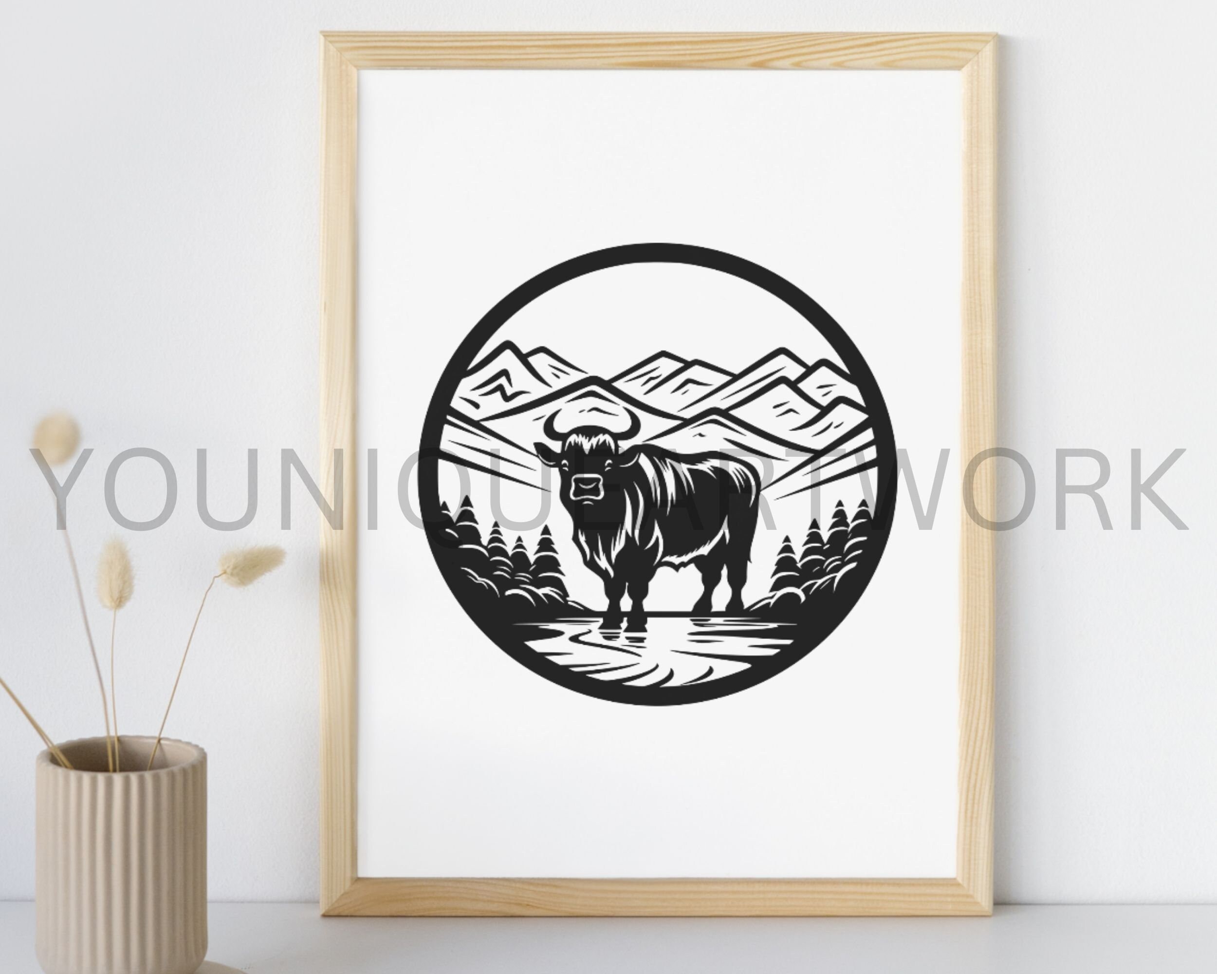 Yak SVG Bundle, PNG, Yak Clipart, Hand Drawn Yak Vector Illustration ...