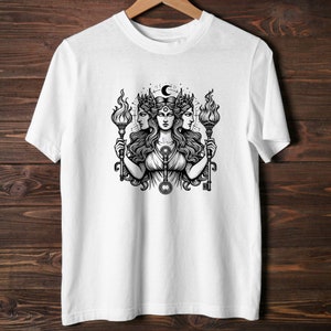 Hecate SVG Bundle, Greek Goddess Clipart, Hand Drawn Crescent Moon ...