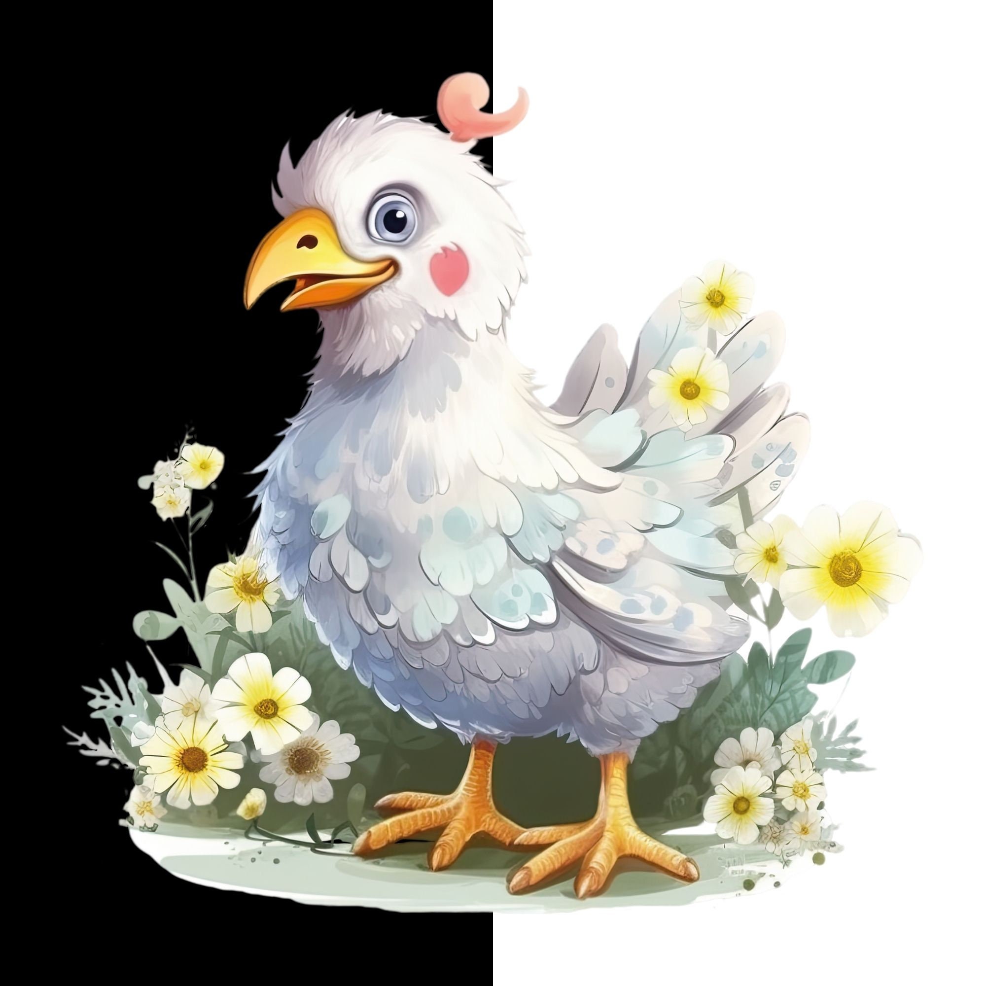 Adorable Chicken Clipart Chickens PNG Chickens Clip Art - Etsy