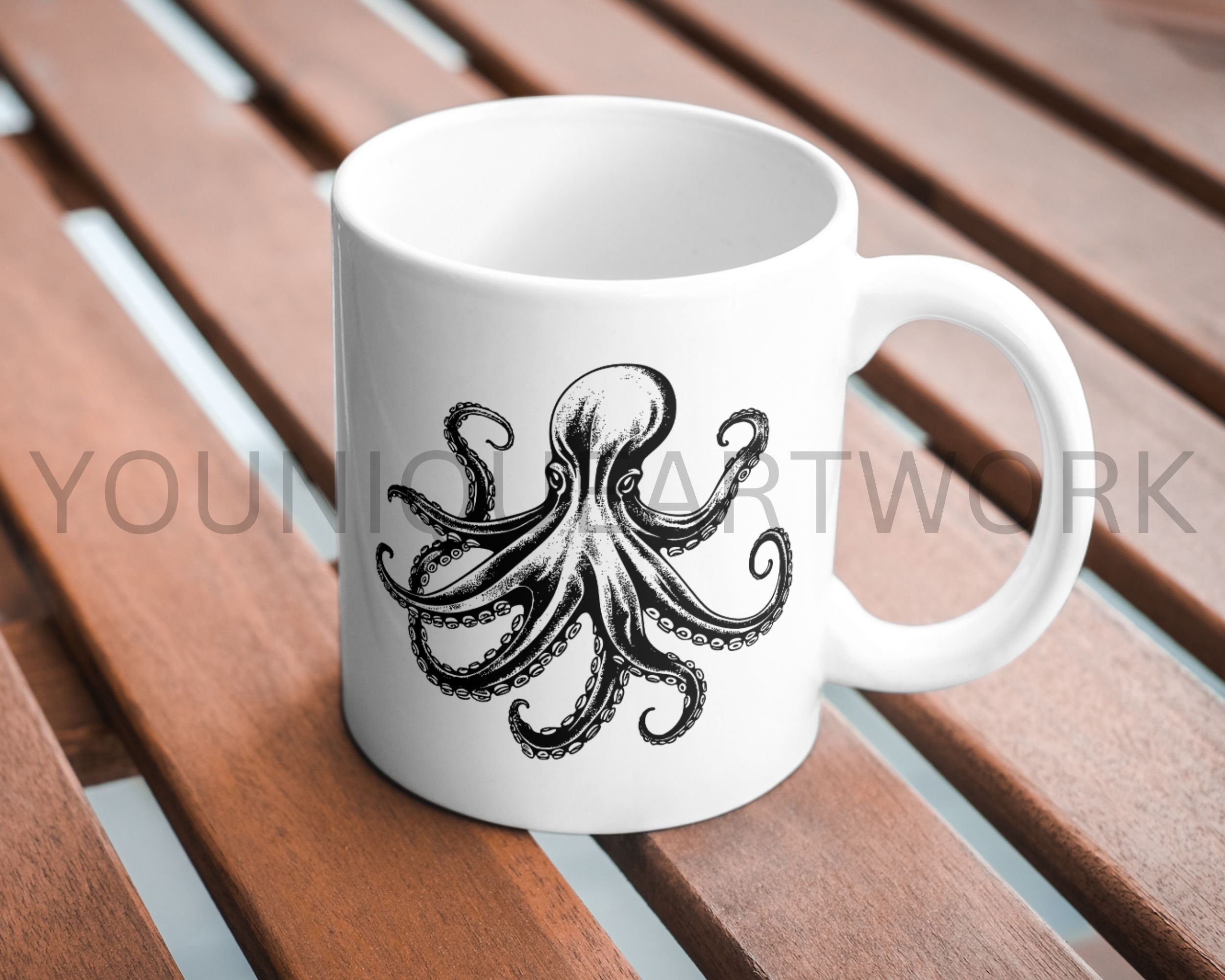 Octopus SVG Bundle, PNG, Octopus Clipart, Hand Drawn Sea Creature ...