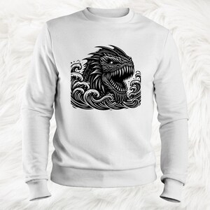 Leviathan SVG Bundle, Sea Serpent Clipart, Hand Drawn Mythological ...