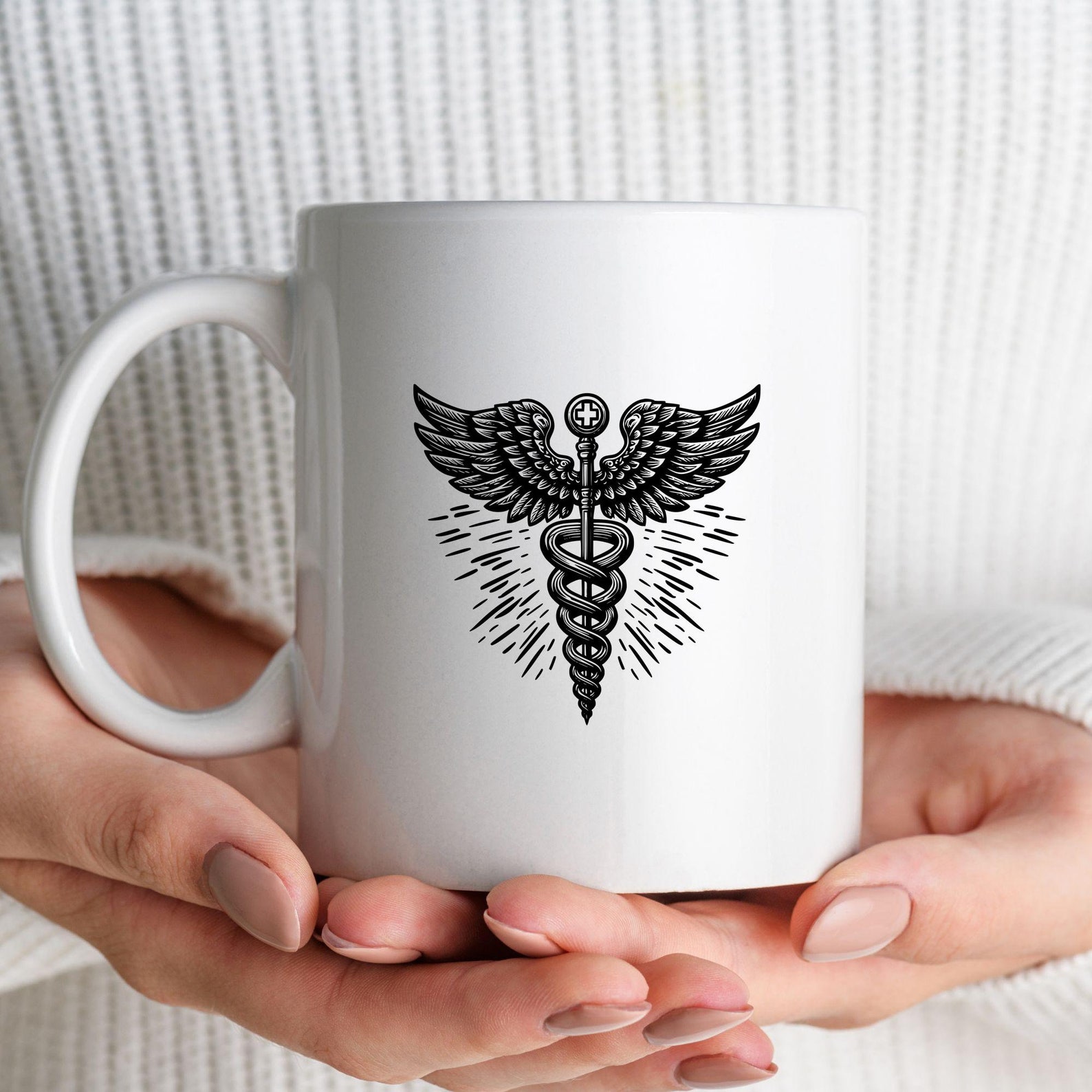 Caduceus SVG Bundle, Medical Clipart, Hand Drawn Nurse and Doctor ...