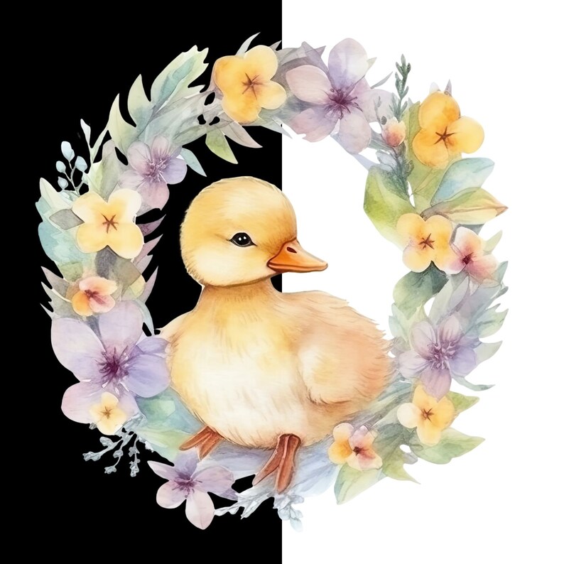 Cute Baby Duck Clipart Watercolor Little Ducks PNG Files - Etsy