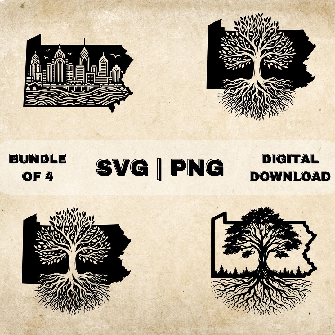 Pennsylvania State SVG Bundle, Pennsylvania Clipart, Philadelphia ...
