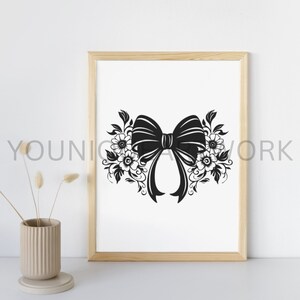 Ribbon Bow SVG Bundle, PNG, Floral Bow Tie Clipart, Hand Drawn Ribbon ...