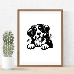 Bernedoodle SVG Bundle, Bernedoodle Clipart, Hand Drawn Dog Theme ...