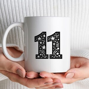 Number 11 SVG Bundle, 11th Birthday Clipart, Hand Drawn Eleven Themed ...