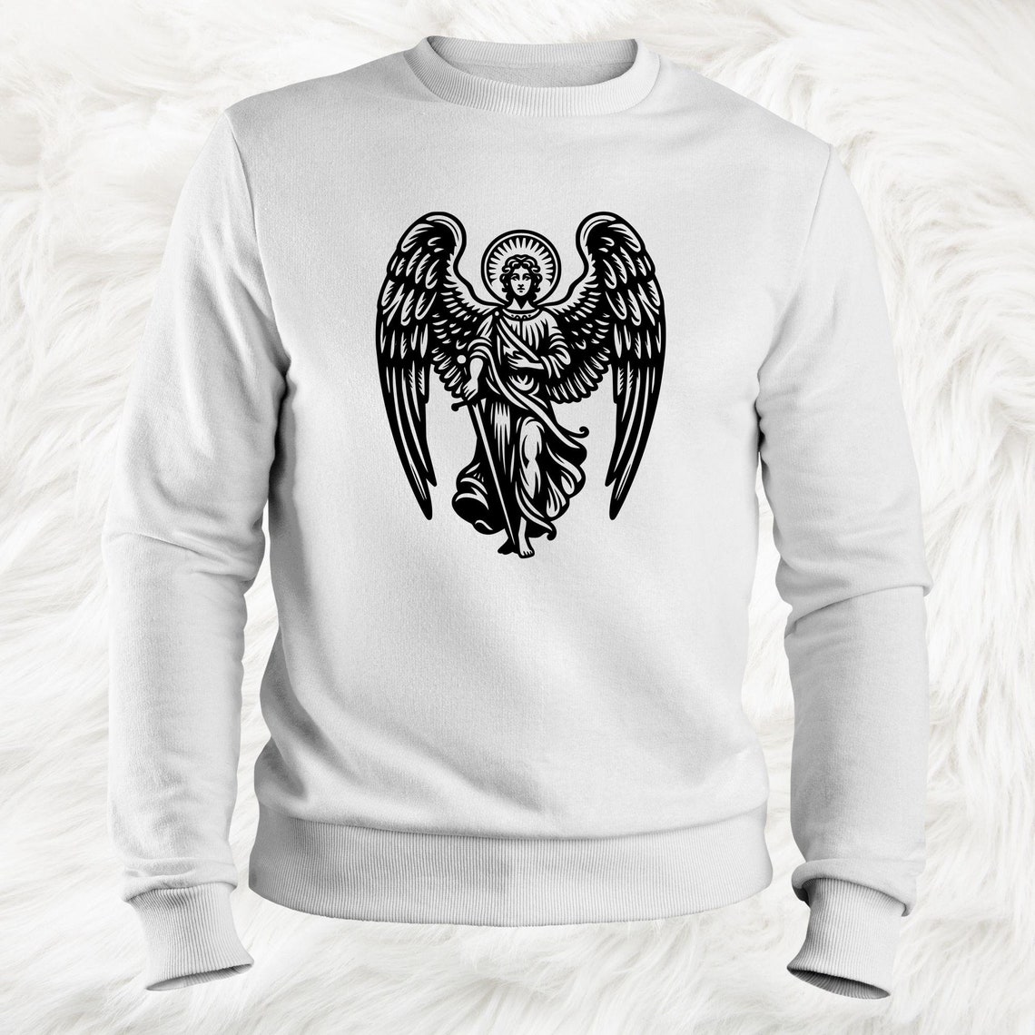 Archangel Gabriel SVG Bundle, St. Gabriel Clipart, Hand Drawn Arch ...