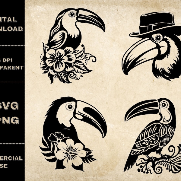 Toucan Svg - Etsy