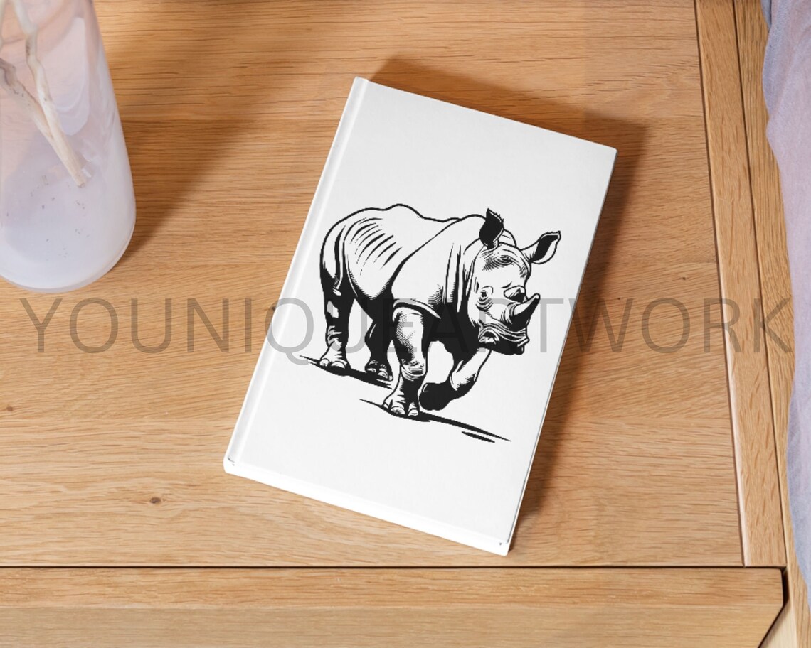 Rhinoceros SVG Bundle PNG Rhino Clipart Hand Drawn - Etsy