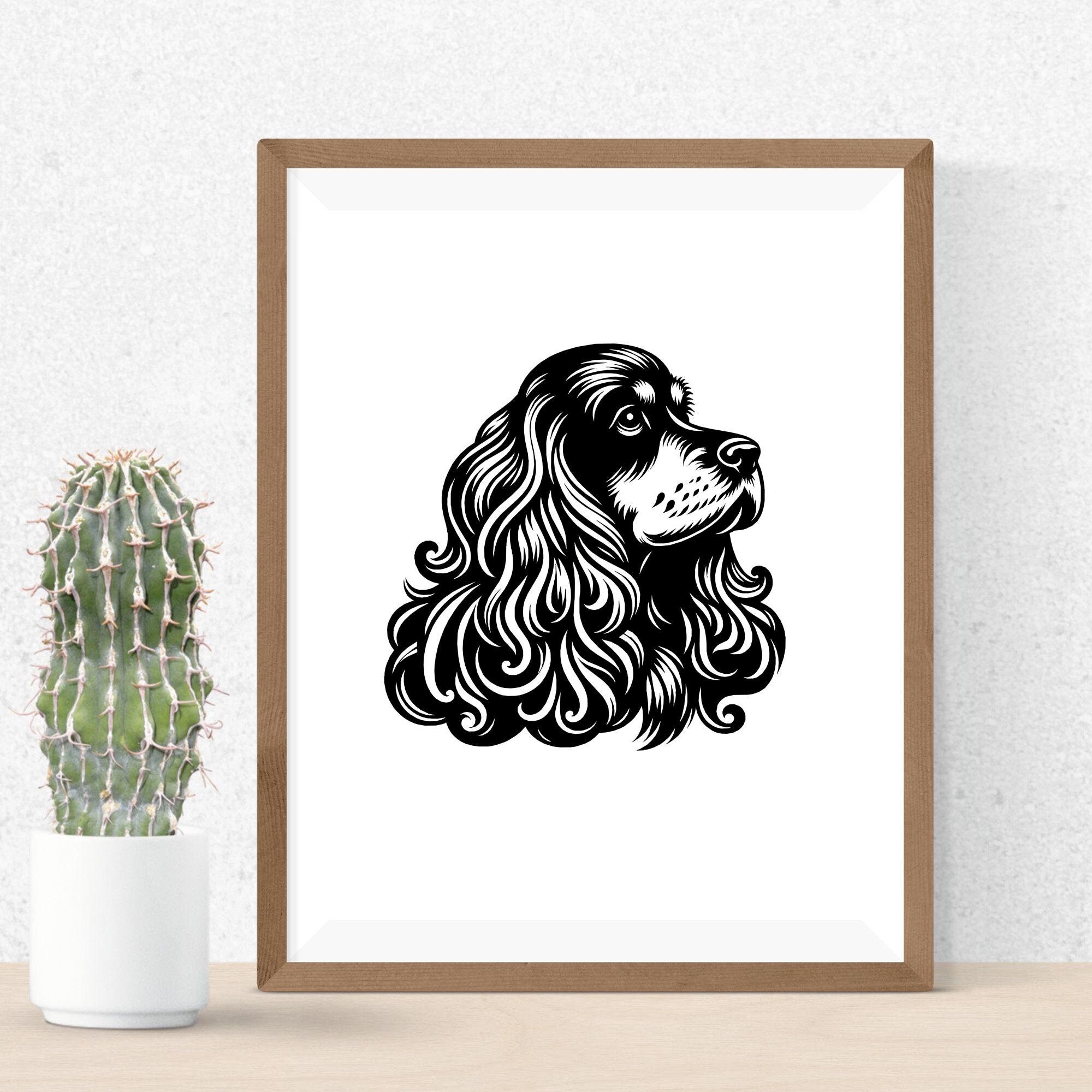 English Cocker Spaniel SVG Bundle, Cute Dog Clipart, Hand Drawn Dog ...