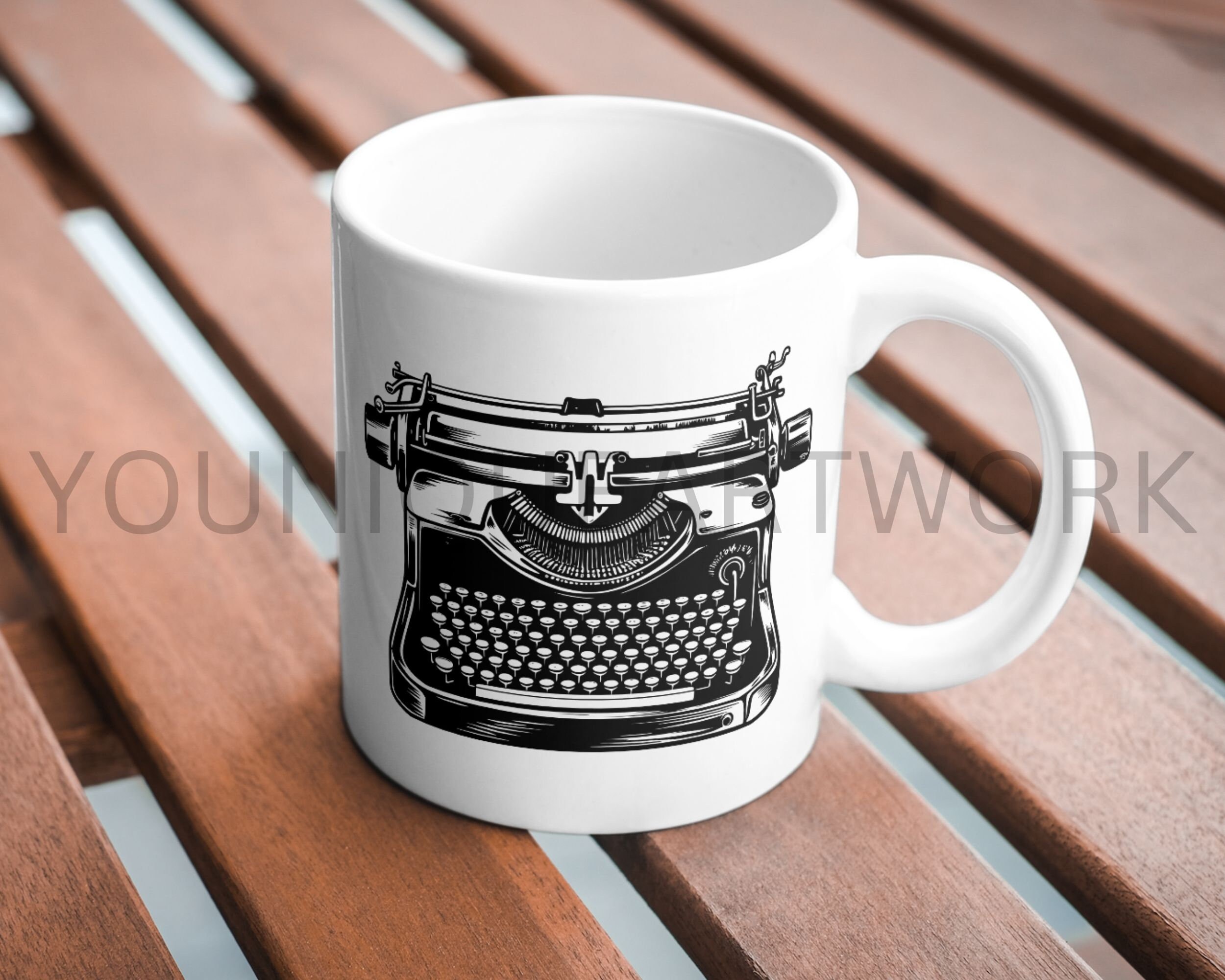 Typewriter SVG Bundle, PNG, Typewriter Clipart, Hand Drawn Floral ...