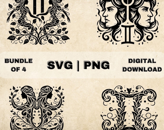Gemini Svg, Gemini Sign Svg, Gemini Png, Gemini Zodiac Sign Svg, Cut ...