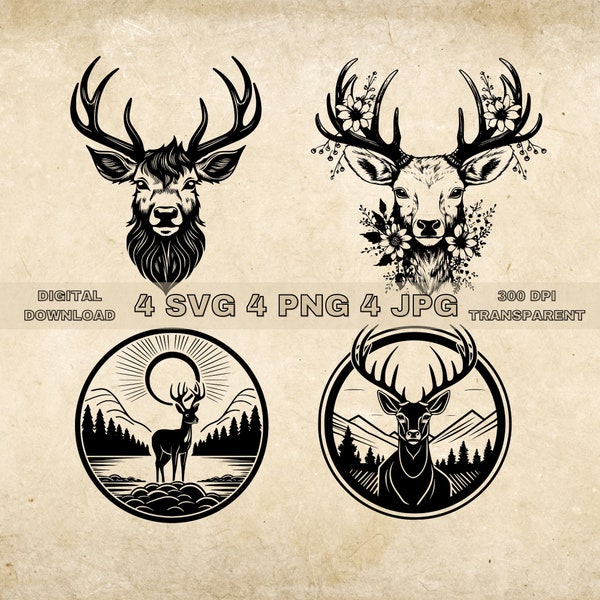 Deer Svg - Etsy