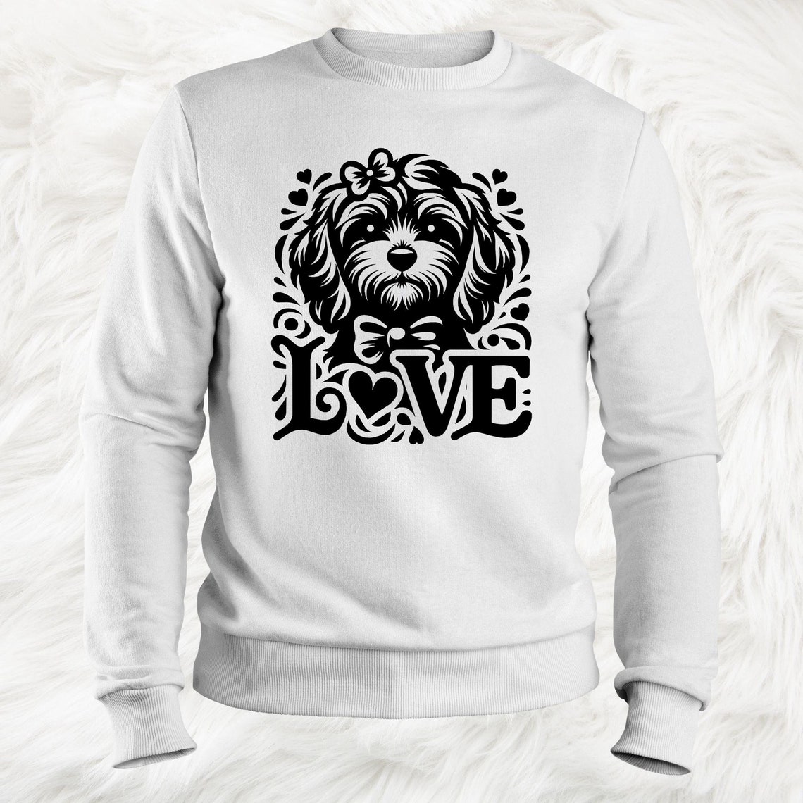 Cavapoo SVG Bundle, Cavapoo Clipart, Hand Drawn Dog Theme Vector ...