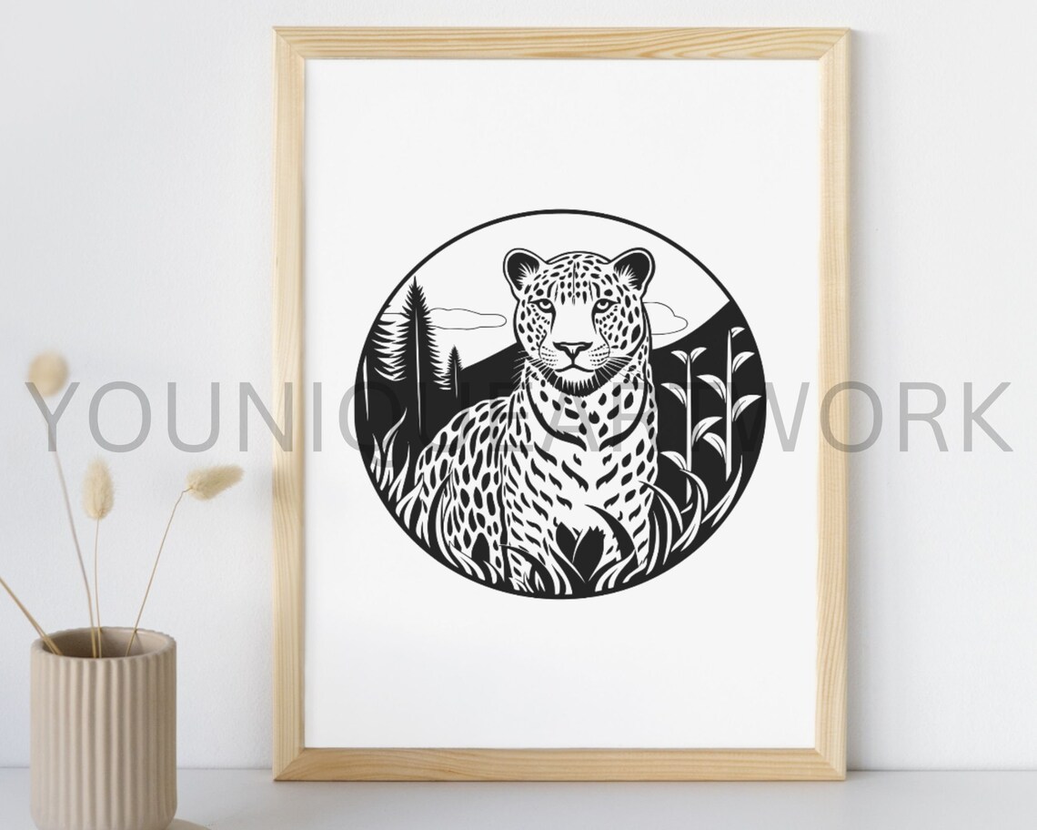 Leopard SVG Bundle PNG Leopard Clipart Hand Drawn Leopard - Etsy