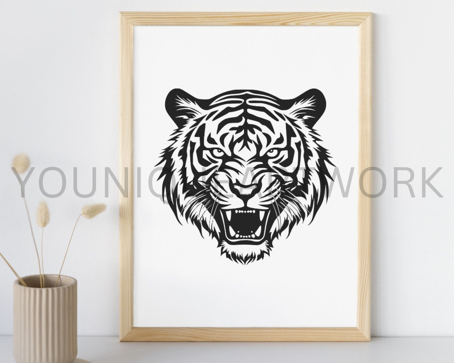 Tiger Face SVG Bundle PNG Tiger Clipart Hand Drawn Tiger - Etsy