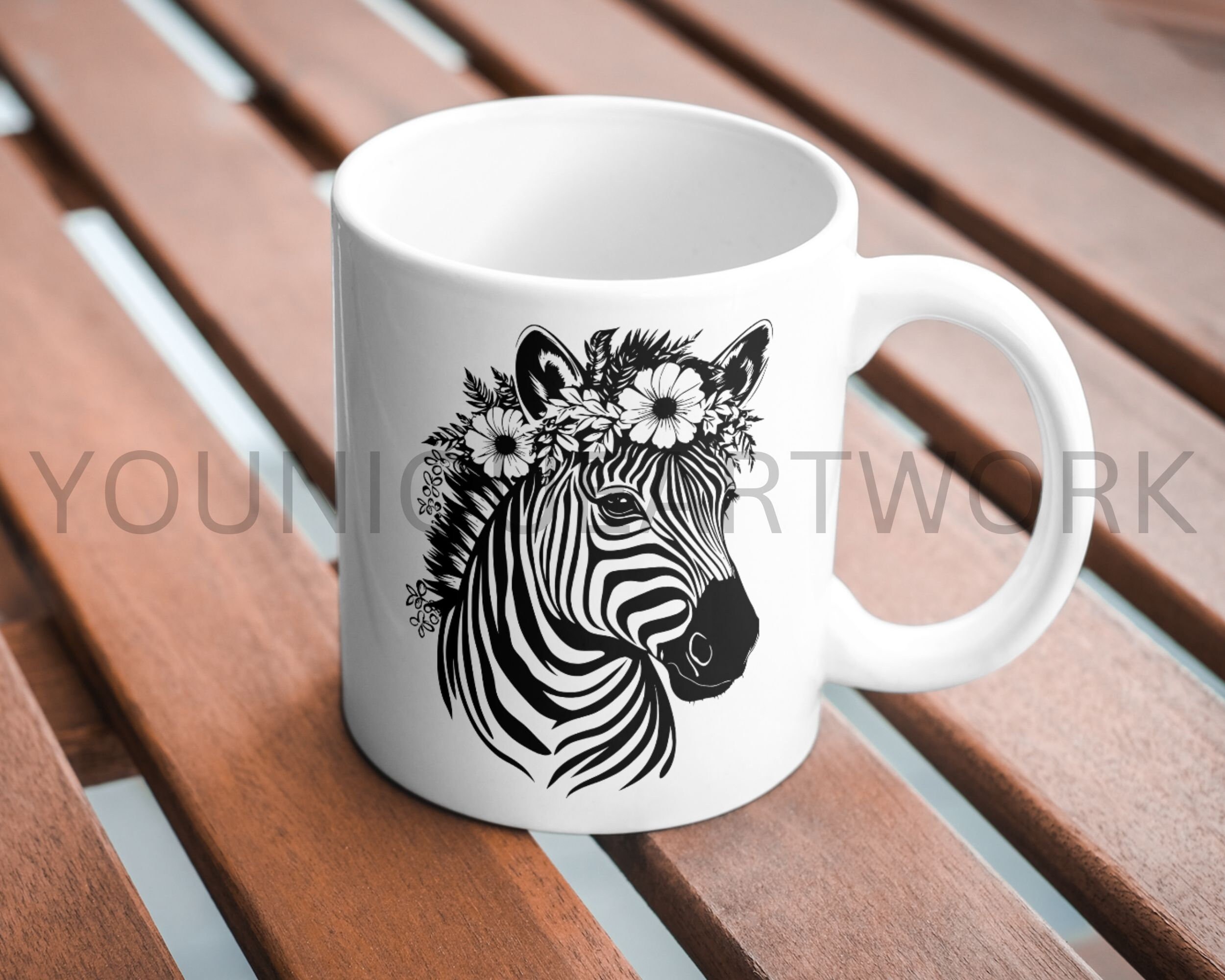 Zebra SVG Bundle PNG Cute Zebra Clipart Hand Drawn Floral - Etsy